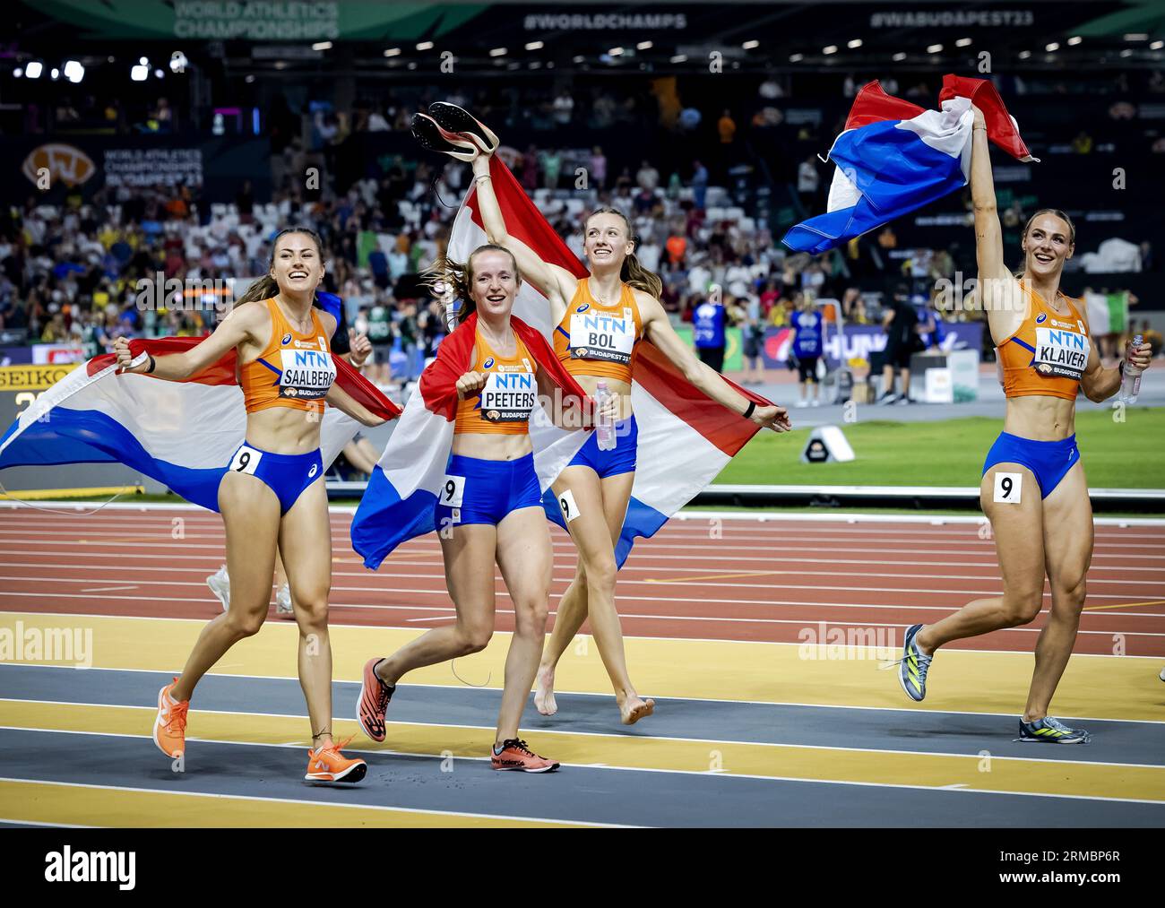 BUDAPEST - 27/08/2023, Lieke Klaver, Eveline Saalberg, Cathelijn ...