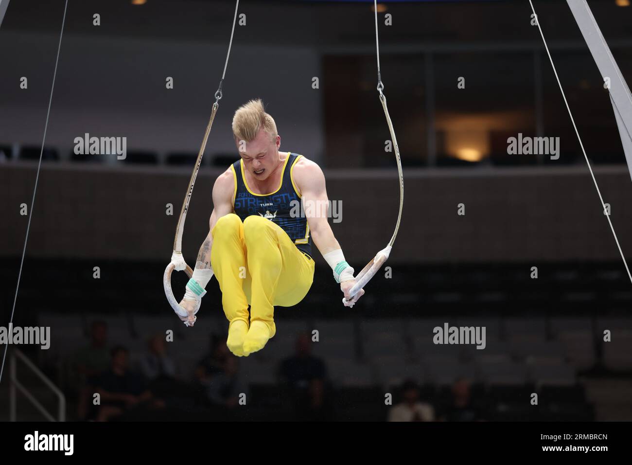 August 26, 2023: Gymnast Cameron Bock during the senior men day 2 ...