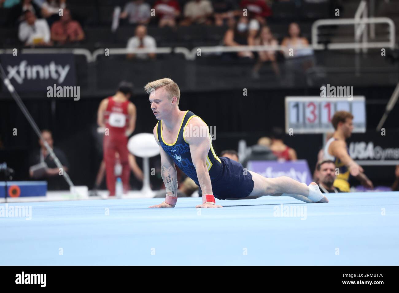 August 26, 2023: Gymnast Cameron Bock during the senior men day 2 ...