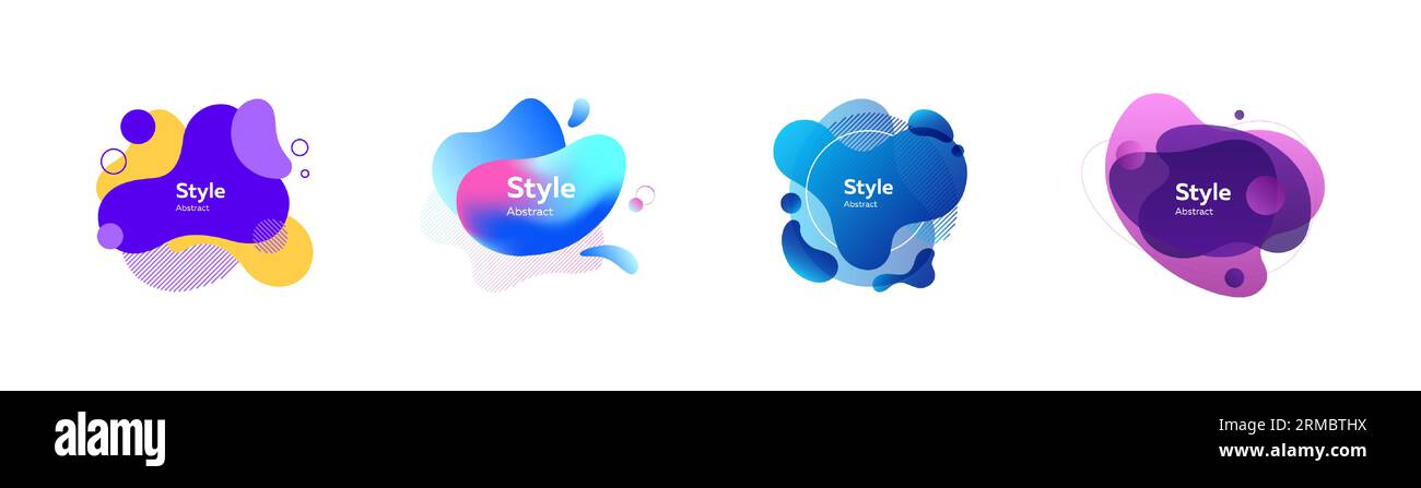 Set of bright geometric liquid shapes Stock Vector Image & Art - Alamy