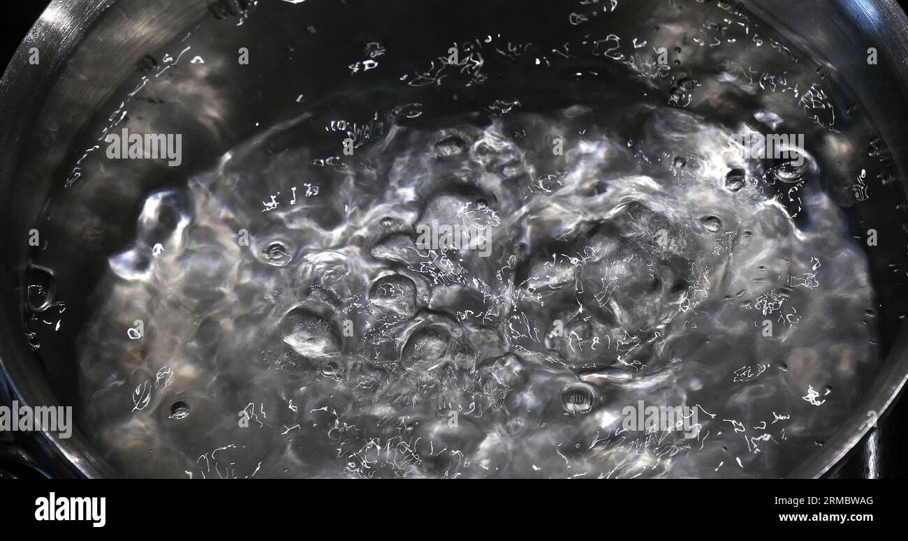 Hot Boiling Water in a saucepan Stock Photo - Alamy