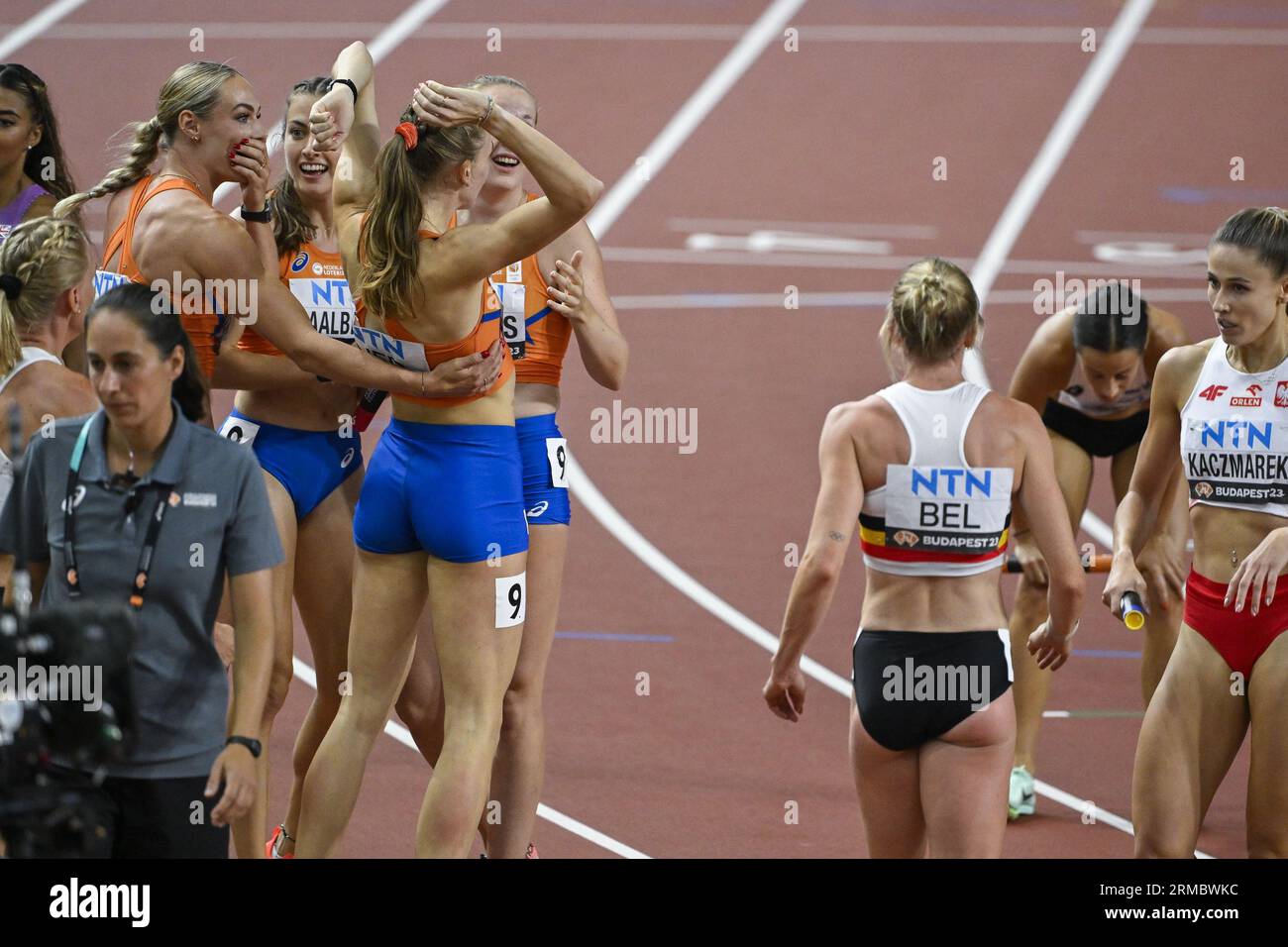 Budapest, Hungary. 27th Aug, 2023. Team Netherlands celebrates after ...