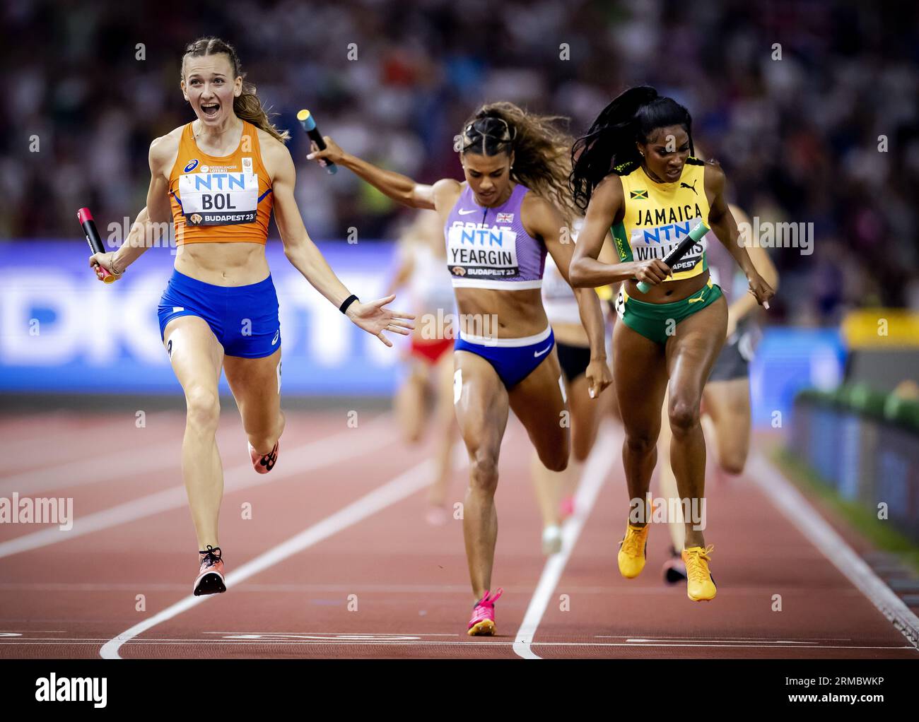 BUDAPEST - 27/08/2023, Lieke Klaver, Eveline Saalberg, Cathelijn ...
