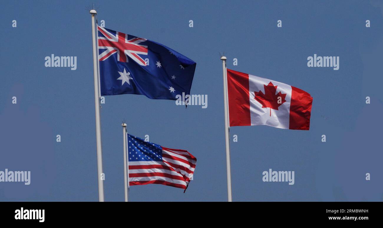 Australian and american flags hi-res stock photography and images - Alamy