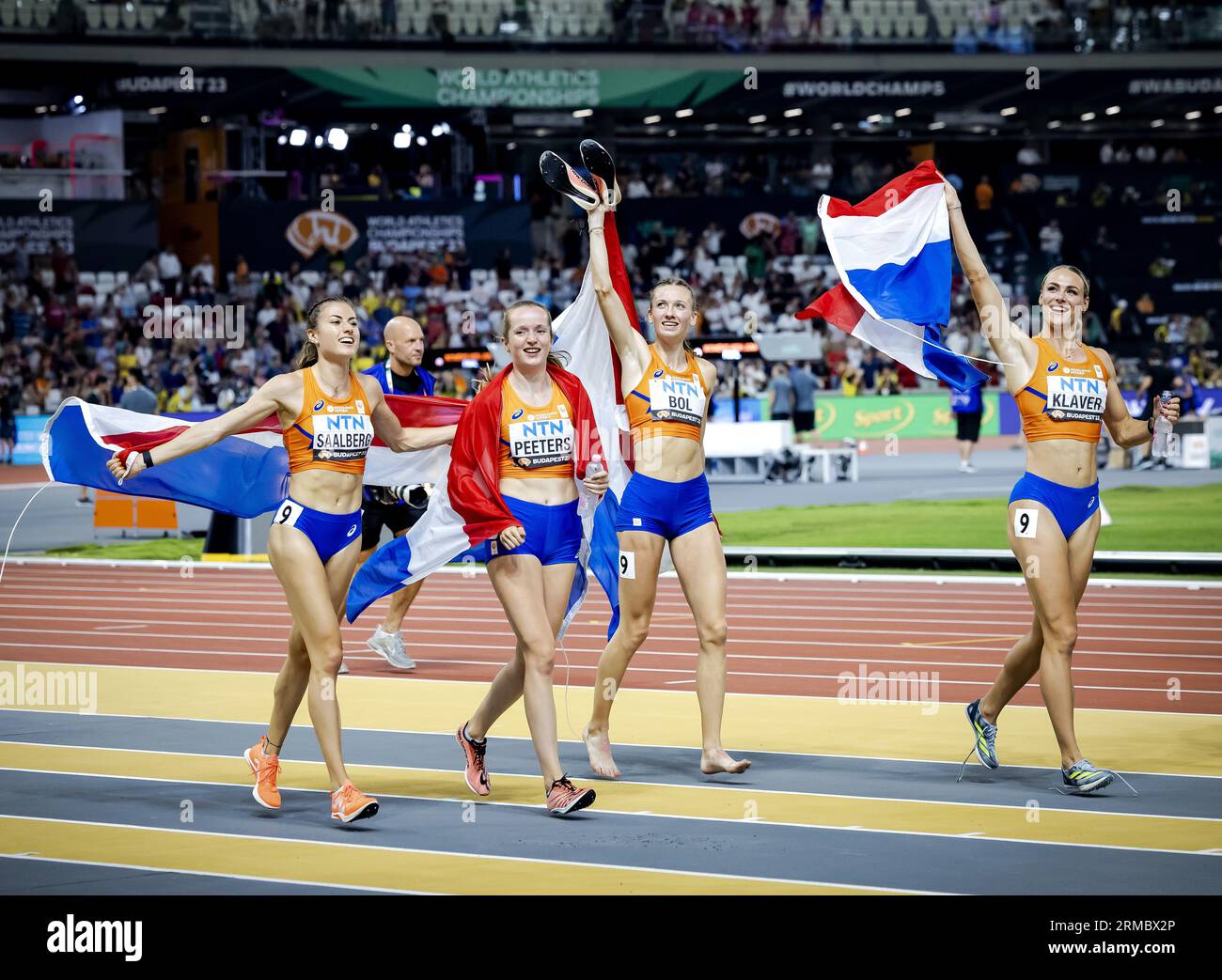 BUDAPEST - 27/08/2023, Lieke Klaver, Eveline Saalberg, Cathelijn ...
