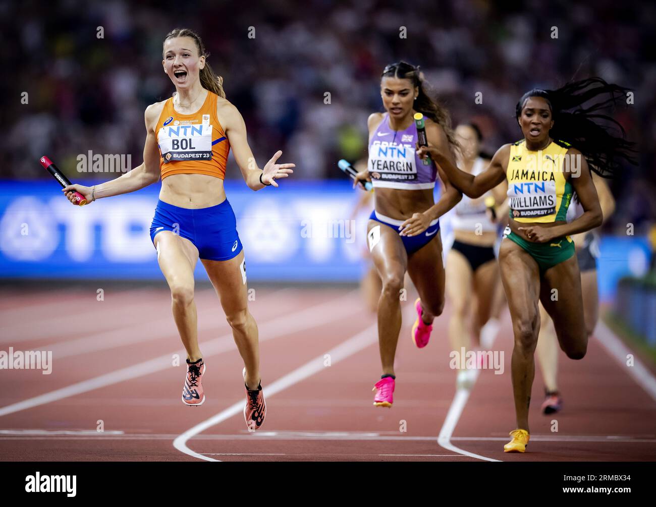 BUDAPEST - 27/08/2023, Lieke Klaver, Eveline Saalberg, Cathelijn ...