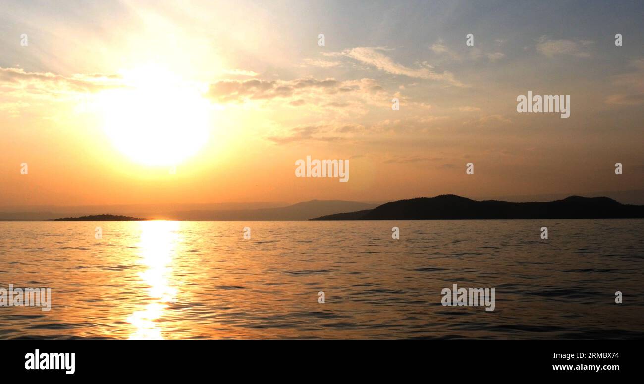 Sunset, Baringo Lake Landscape, Kenya Stock Photo - Alamy