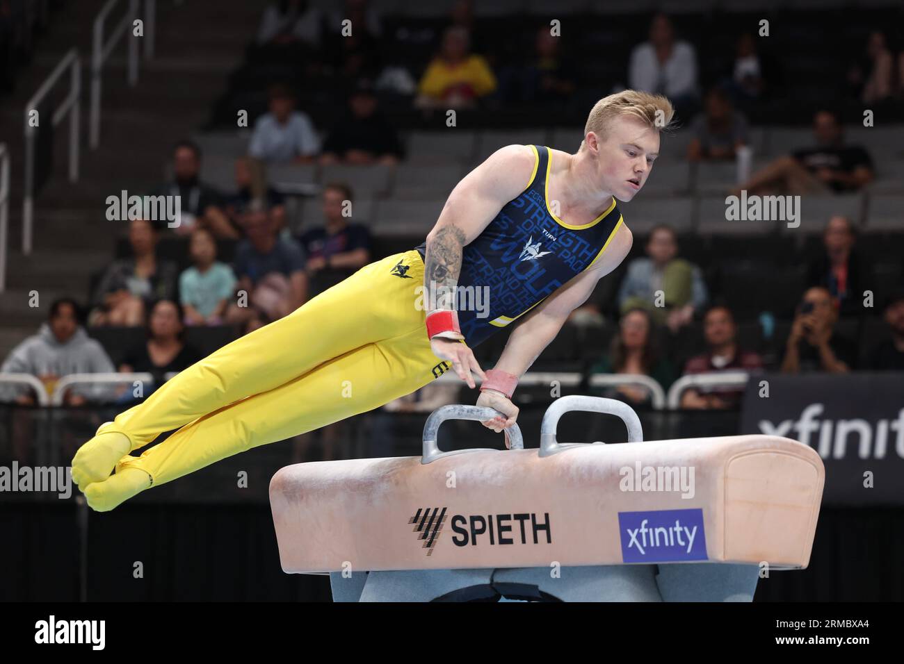 August 26, 2023: Gymnast Cameron Bock during the senior men day 2 ...