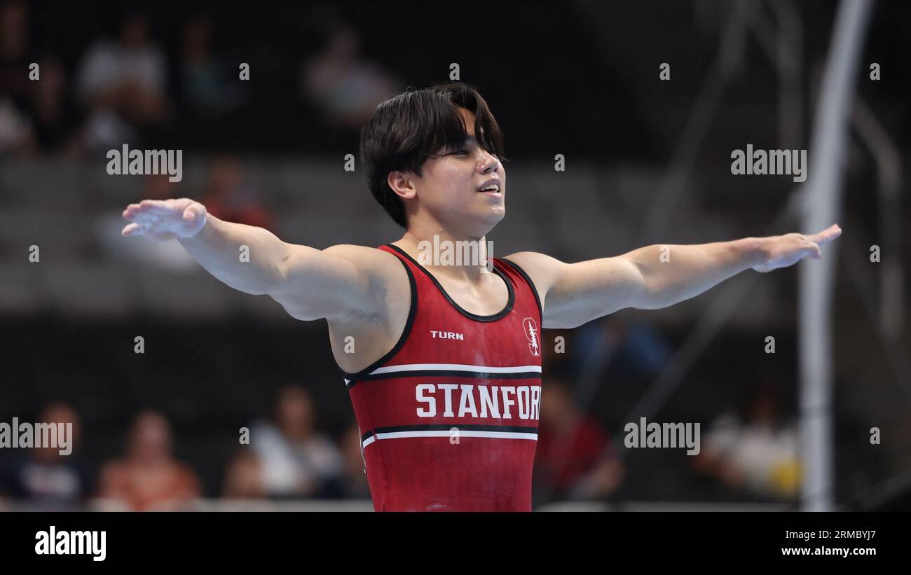 San Jose, California. 26th Aug, 2023. August 26, 2023: Stanford gymnast ...