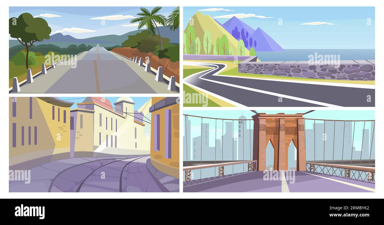 Travel and landmark places illustration set Stock Vector Image & Art ...