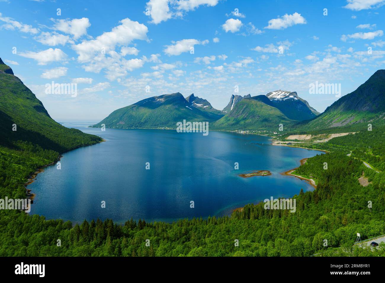 Beautiful classic Norwegian summer landscape in the month of July ...