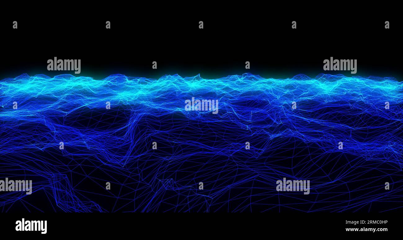 Abstract background with bright beautiful blue glowing energy magic ...