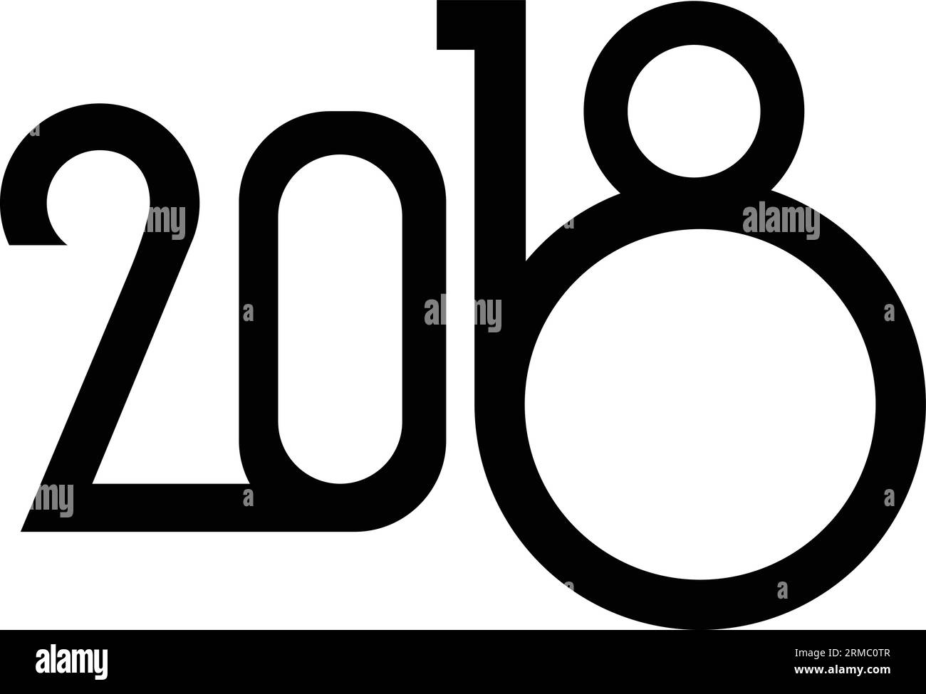 2018 year lettering Stock Vector Image & Art - Alamy