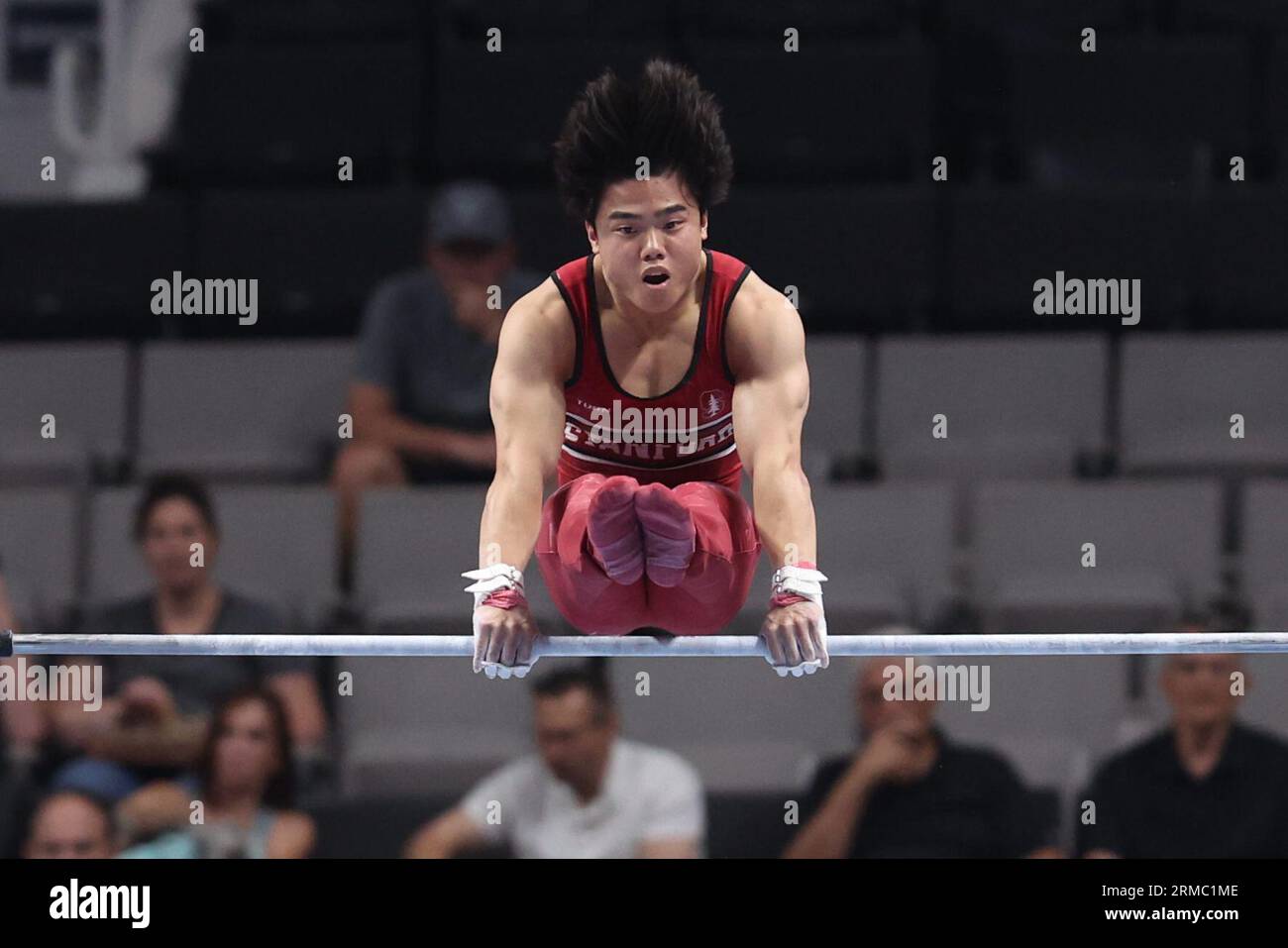 August 26, 2023: Stanford gymnast Asher Hong during the senior men day ...