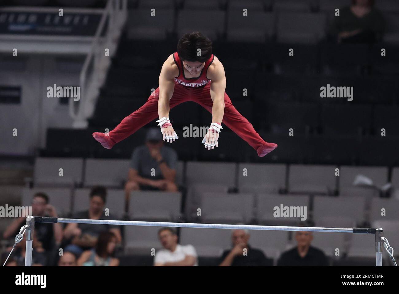 August 26, 2023: Stanford gymnast Asher Hong during the senior men day ...