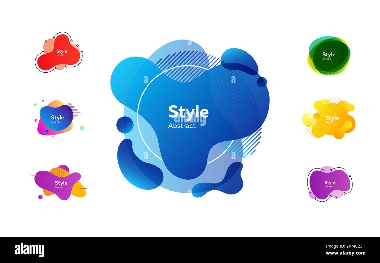 Colorful stain design set Stock Vector Image & Art - Alamy