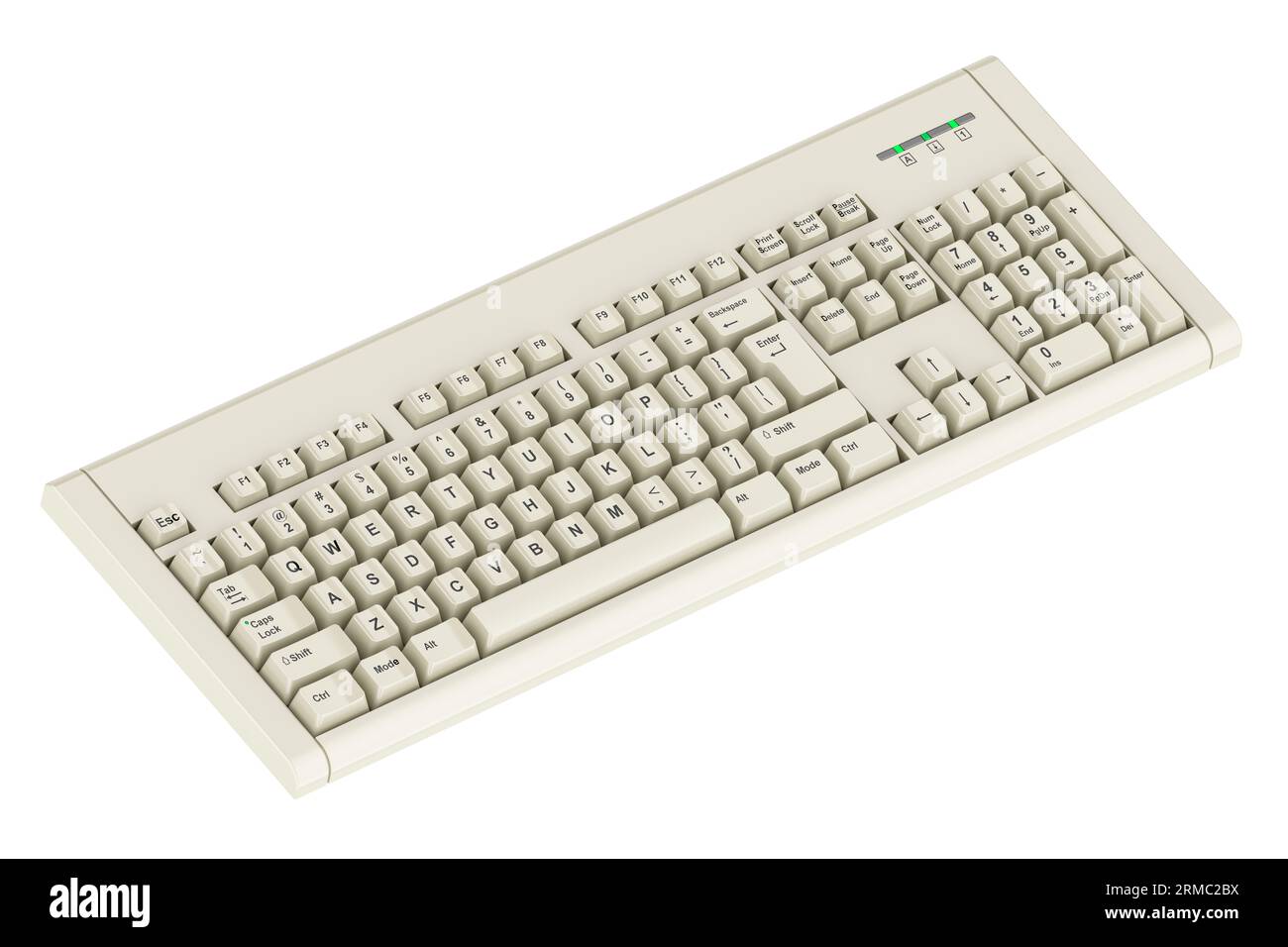 White Wireless Computer Keyboard wireless, 3D rendering isolated on white background Stock Photo ...