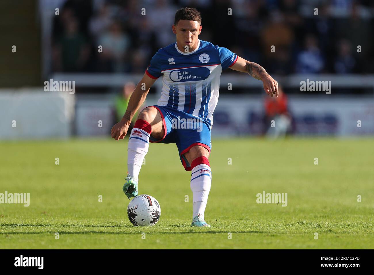Hartlepool, UK, 26th August 2023. Charlie Seaman of Hartlepool United ...