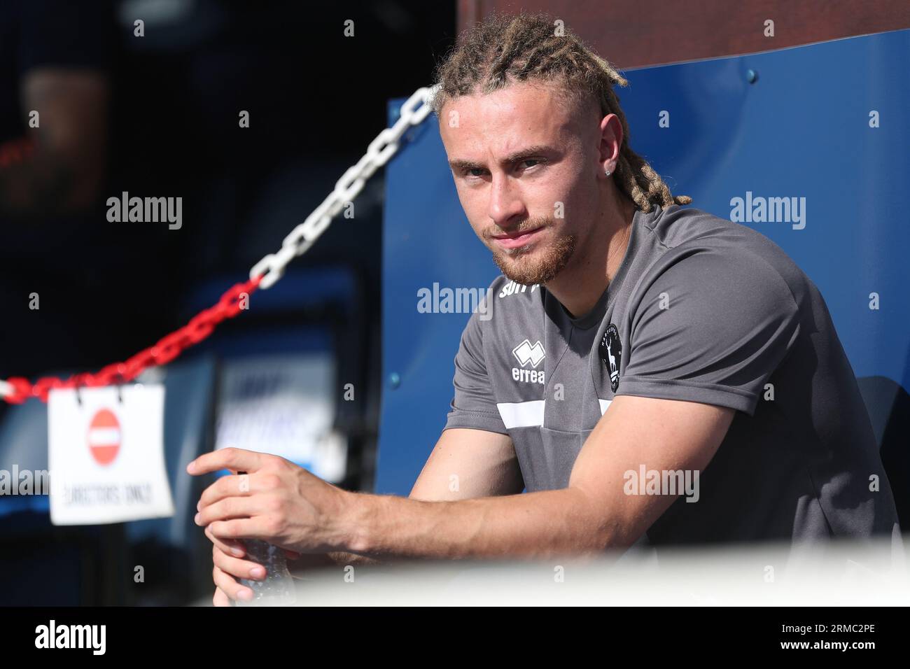 Hartlepool, UK, 26th August 2023. Kieran Burton of Hartlepool United ...