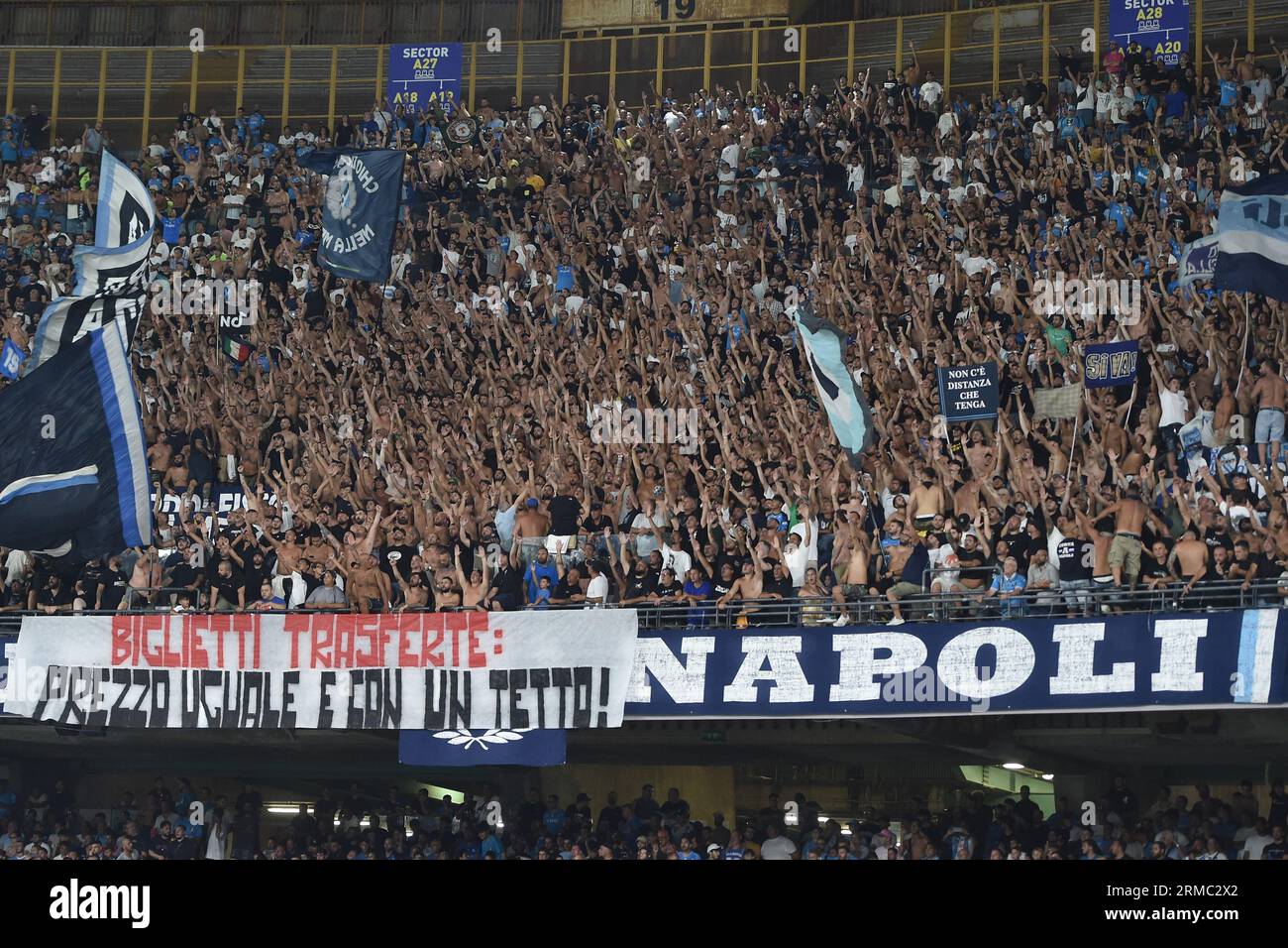 Naples, Italy. 27th Aug, 2023. the Naples curve during Serie A between SSC Napoli vs US Sassuolo ...