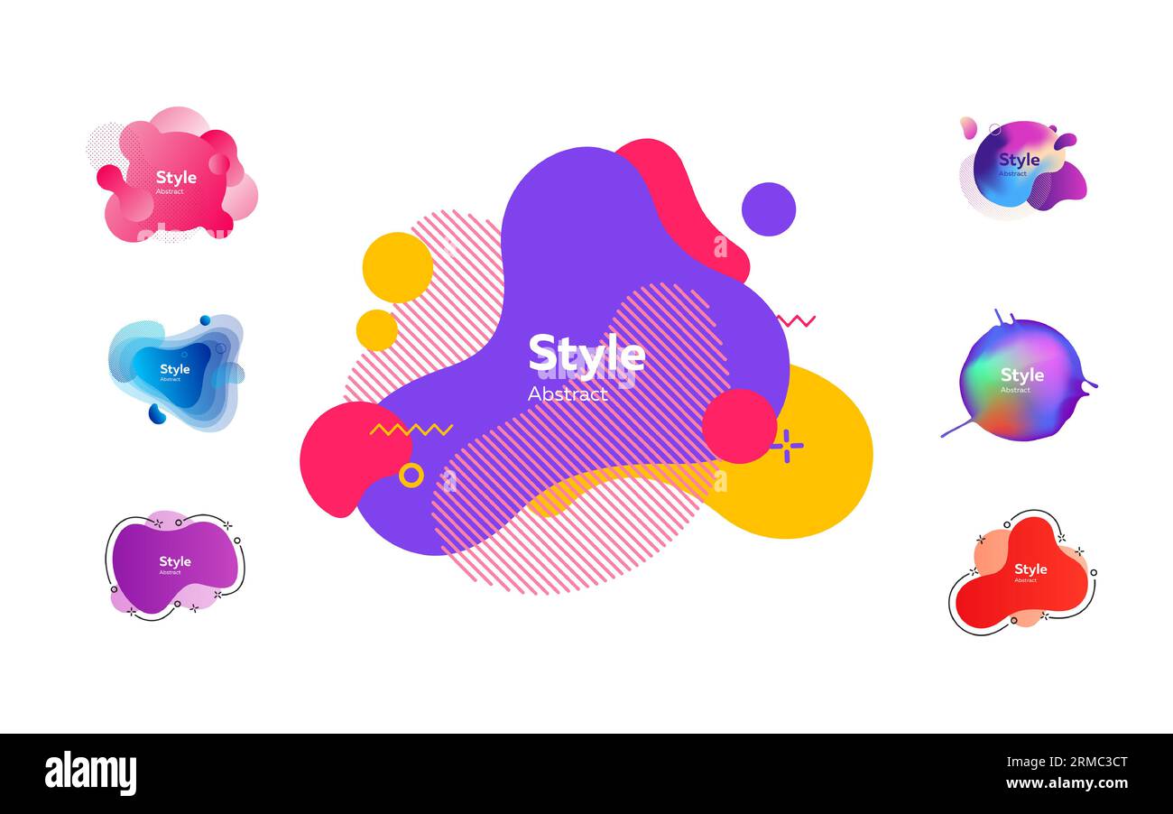 Modern bright neon shapes set Stock Vector Image & Art - Alamy