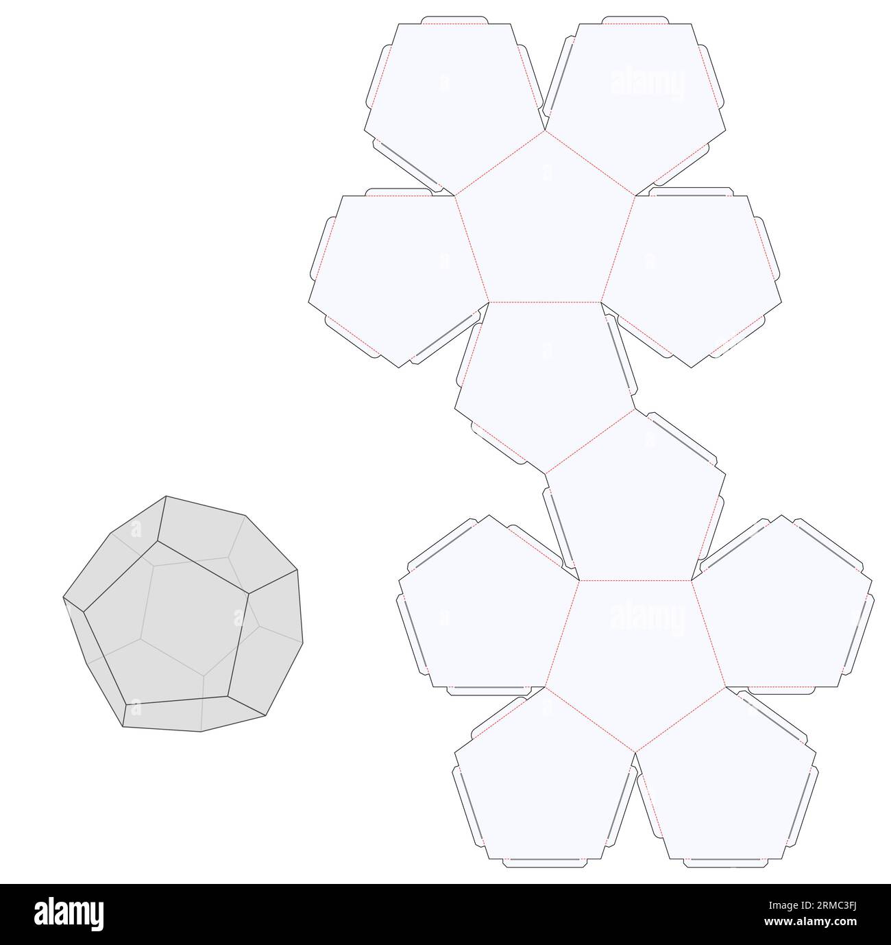 Dodecahedron Template Slide Together Polyhedral Constructions