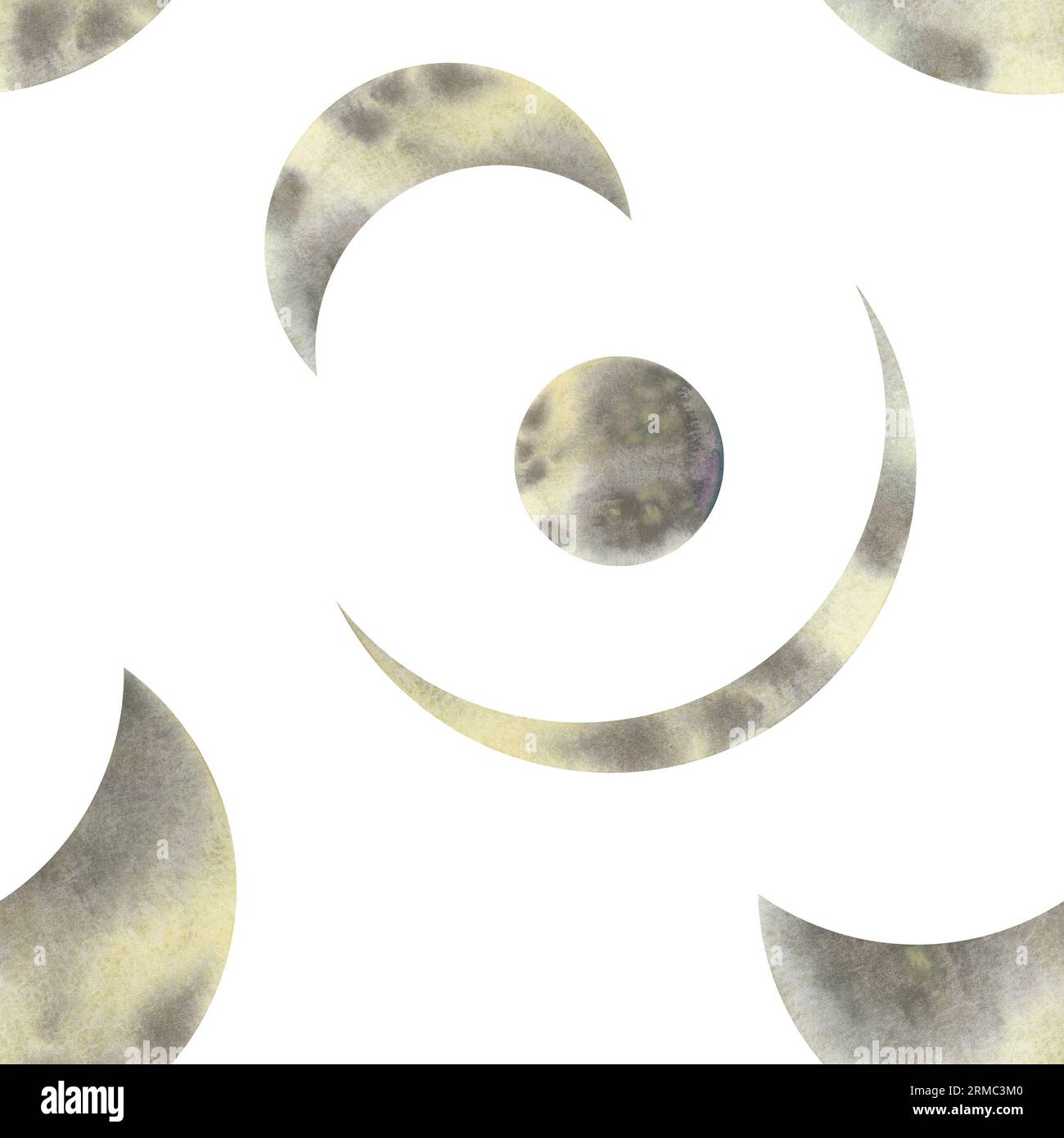 Moon phase seamless pattern wallpaper hi-res stock photography and ...