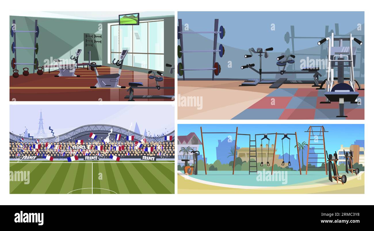 Sport facilities vector illustration set Stock Vector Image & Art - Alamy
