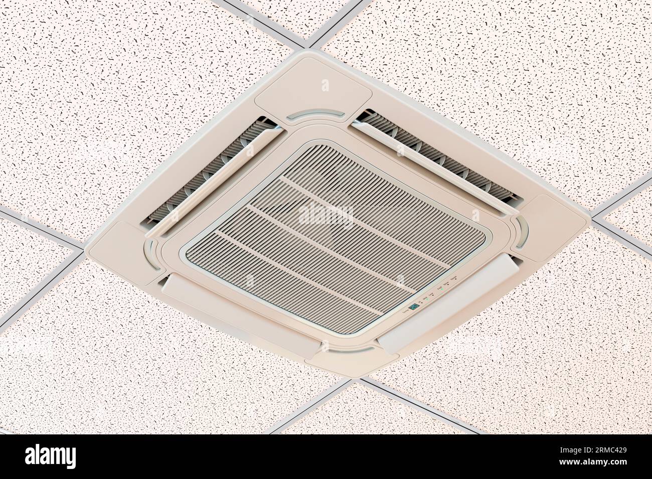 Ceiling Cassette Unit, Indoor Unit of Air Condition installed in the ...
