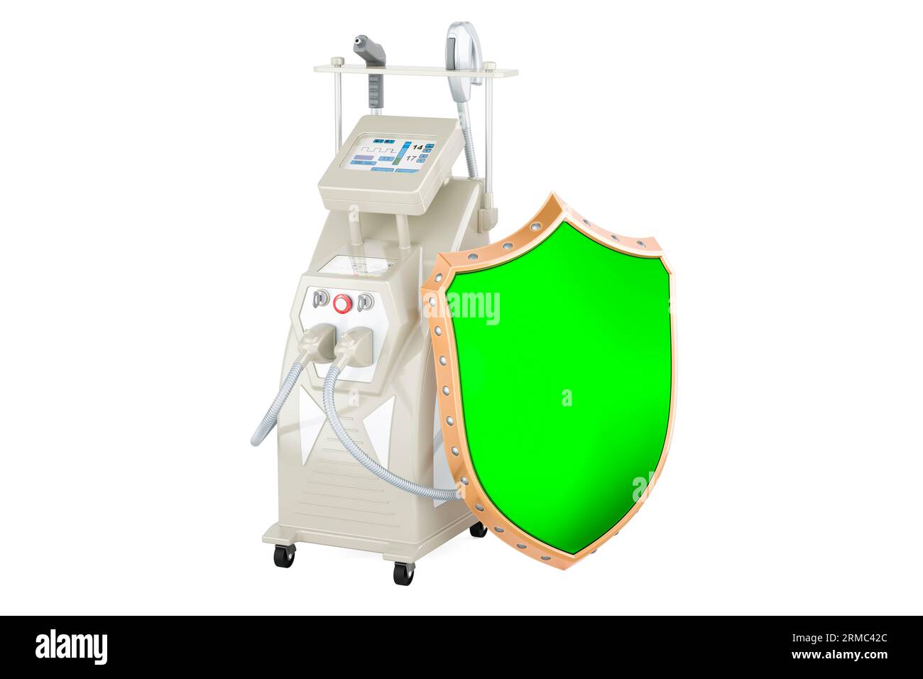 Professional Laser Tattoo Removal Machine with shield. 3D rendering ...