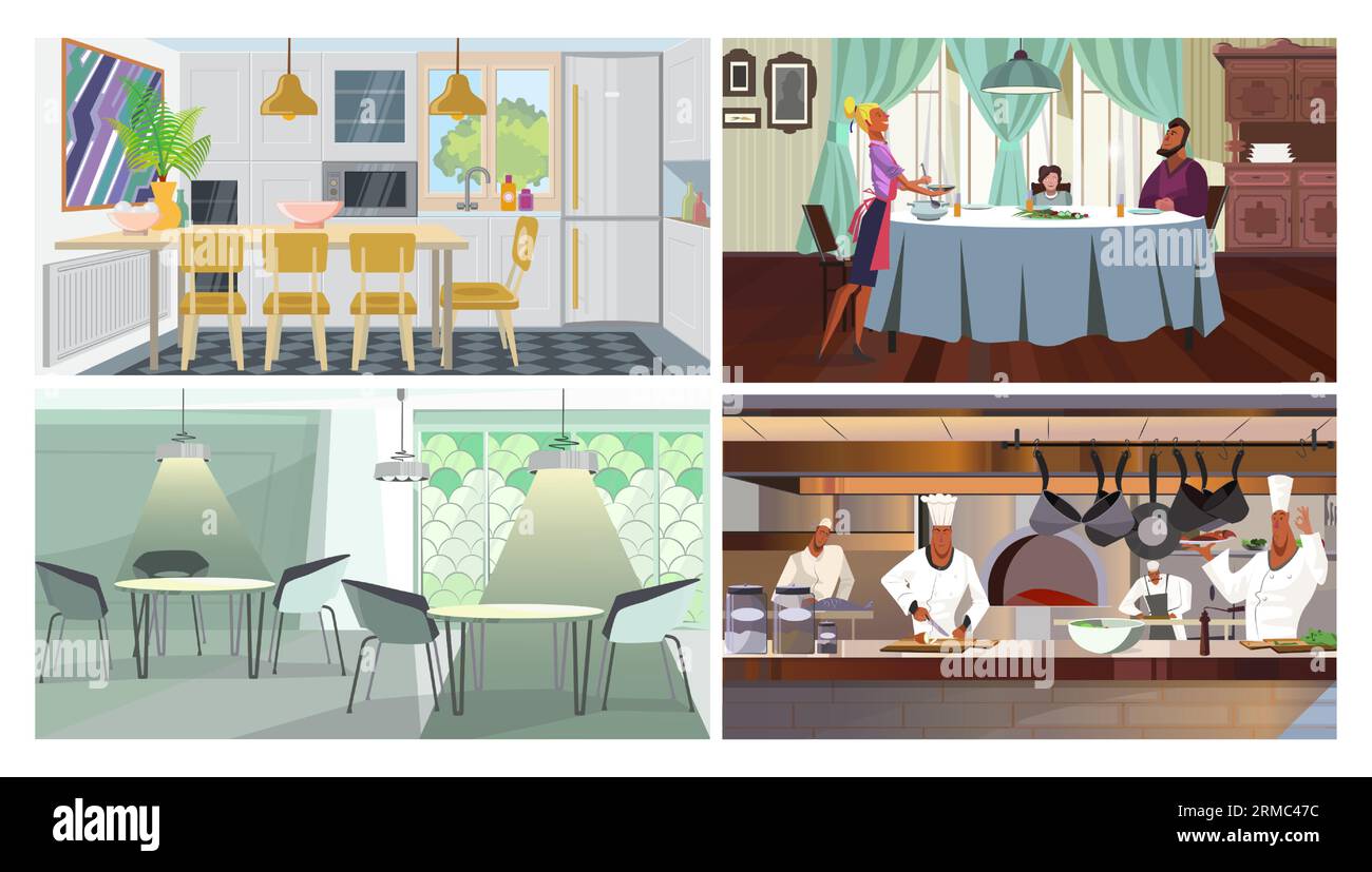 Eating places illustration set Stock Vector Image & Art - Alamy