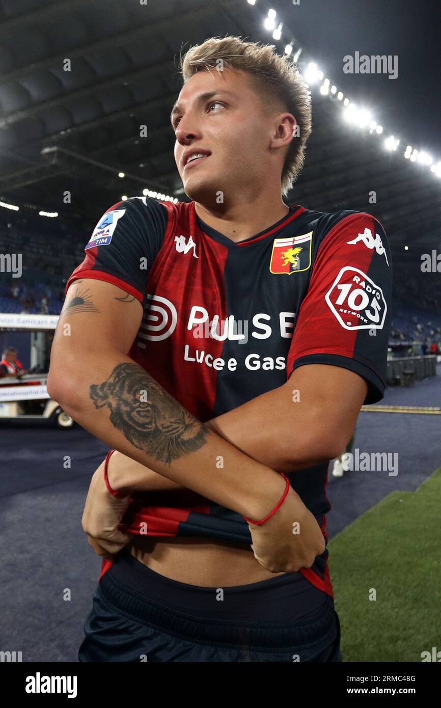 Rome, . 27th Aug, 2023. Rome, Italy 27.08.2023: Mateo Retegui of Genoa ...