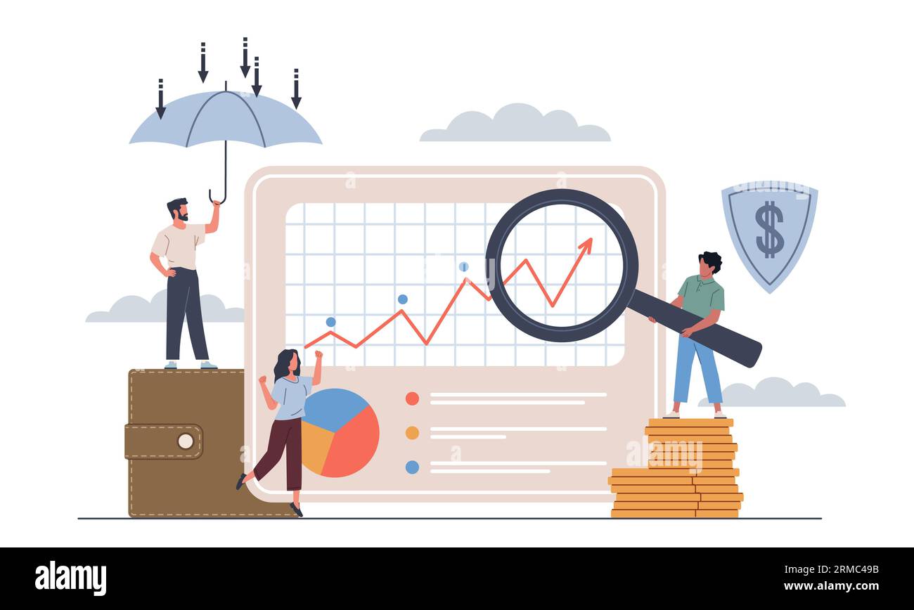 Budget planning. People calculate finances, increasing amount, accumulating money, financial ...