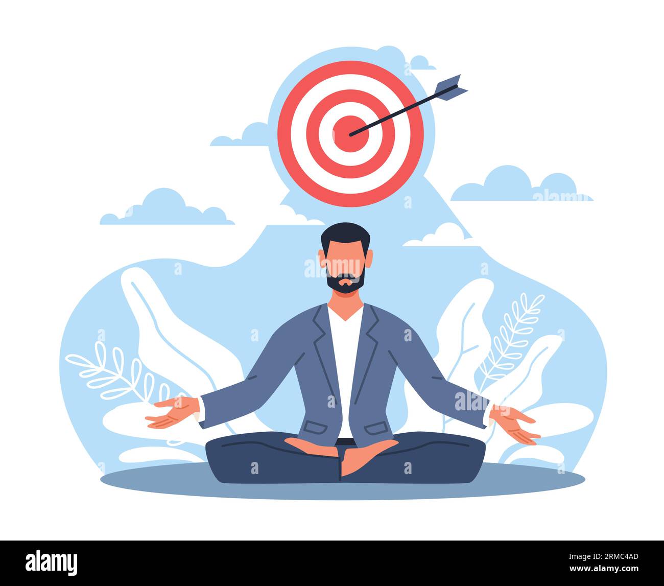 Cartoon calm man hi-res stock photography and images - Alamy