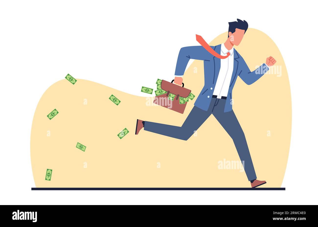 Cartoon man running away hi-res stock photography and images - Alamy