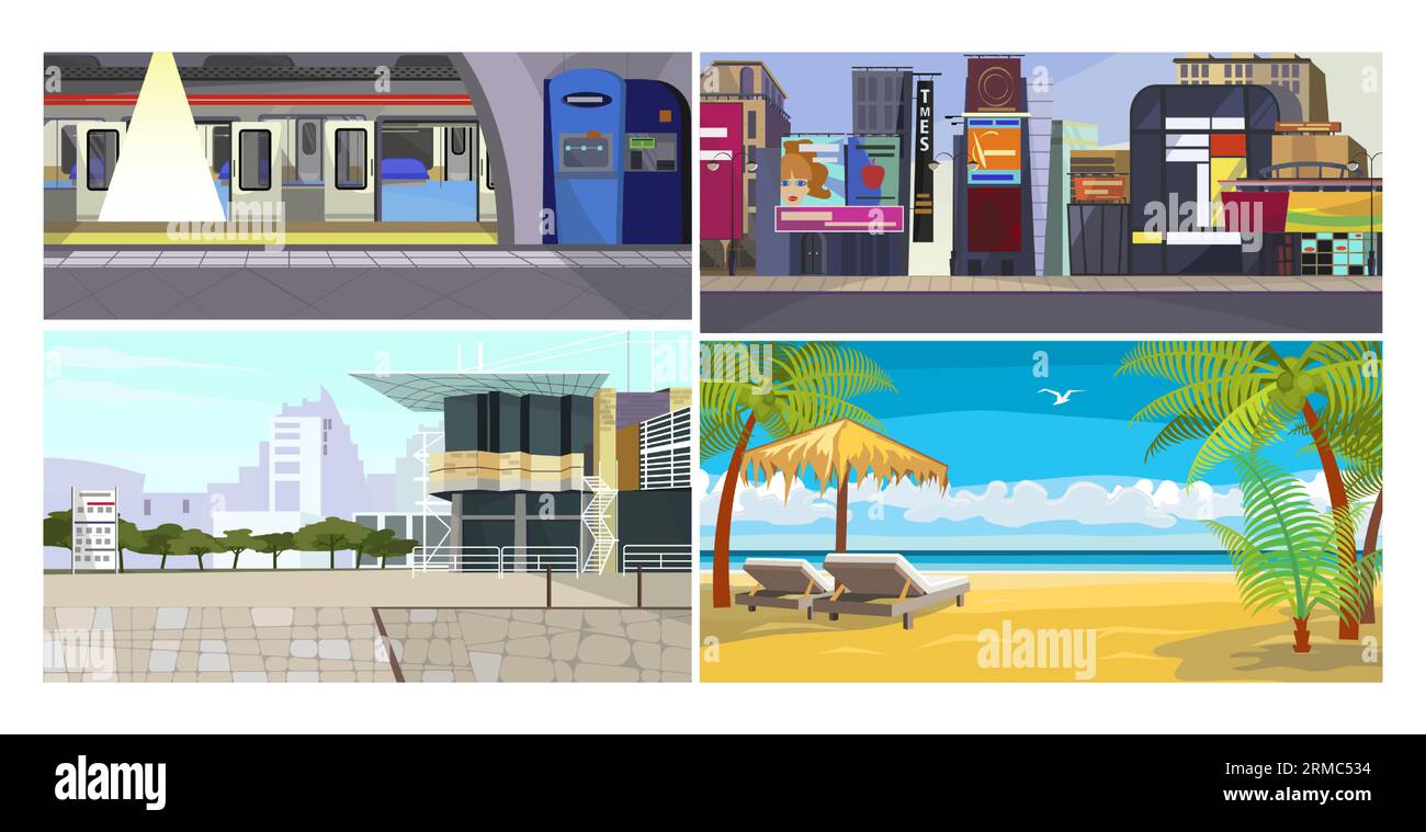 Tourist places vector illustration set Stock Vector Image & Art - Alamy