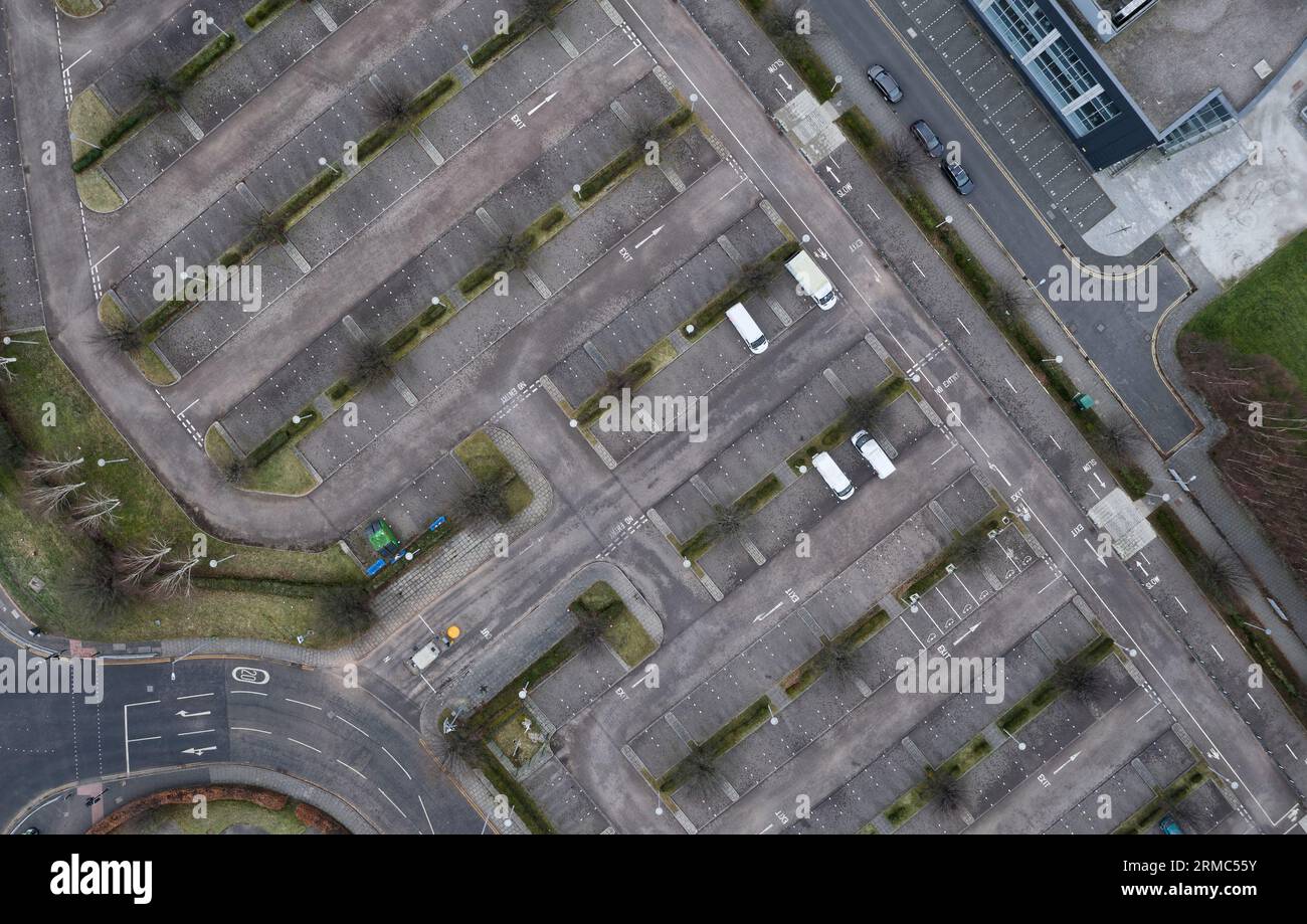 Carpark uk aerial hi-res stock photography and images - Alamy