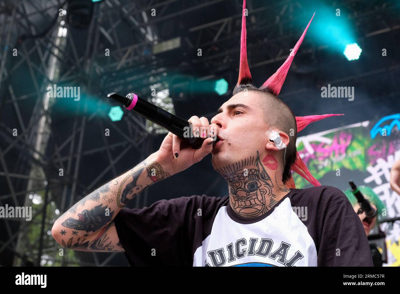 Italian punk band of La Sad during their live performs at AMA Music ...