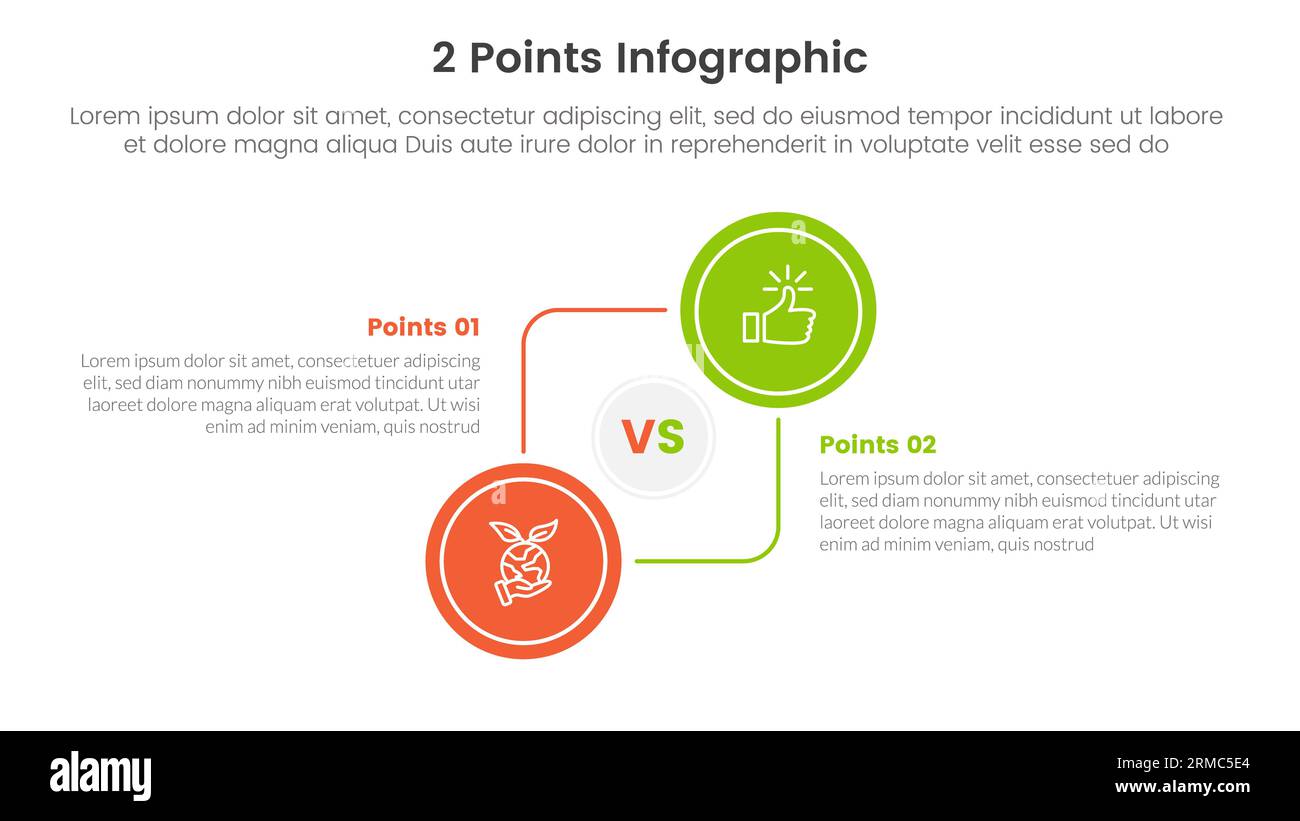 versus or compare and comparison concept for infographic template ...