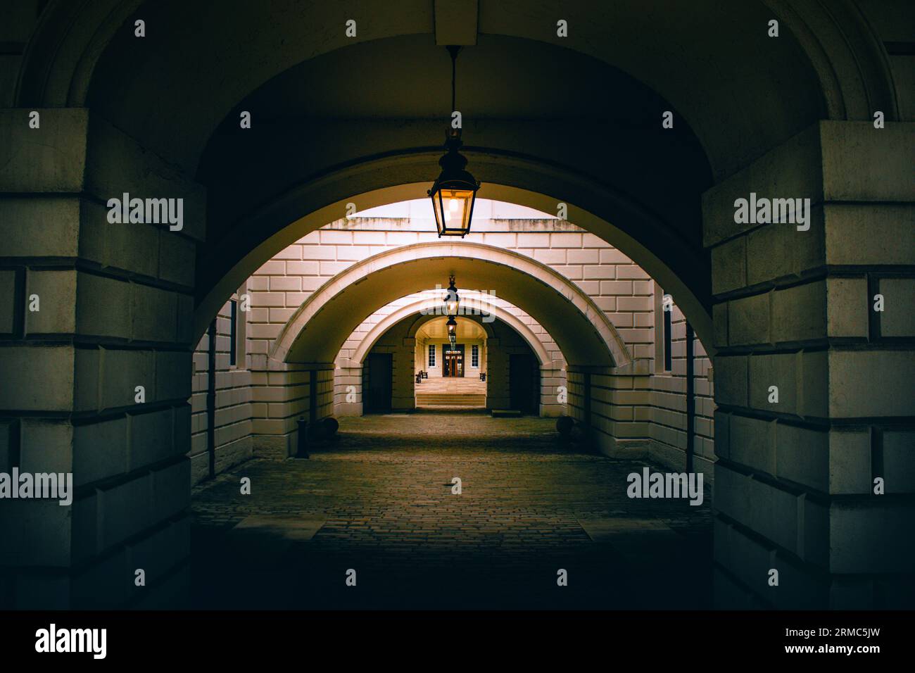 Dark tunnel glowing neon lines hi-res stock photography and images - Alamy