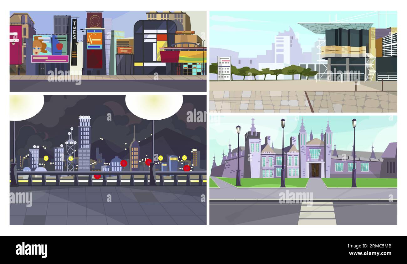 Public places cartoon hi-res stock photography and images - Alamy