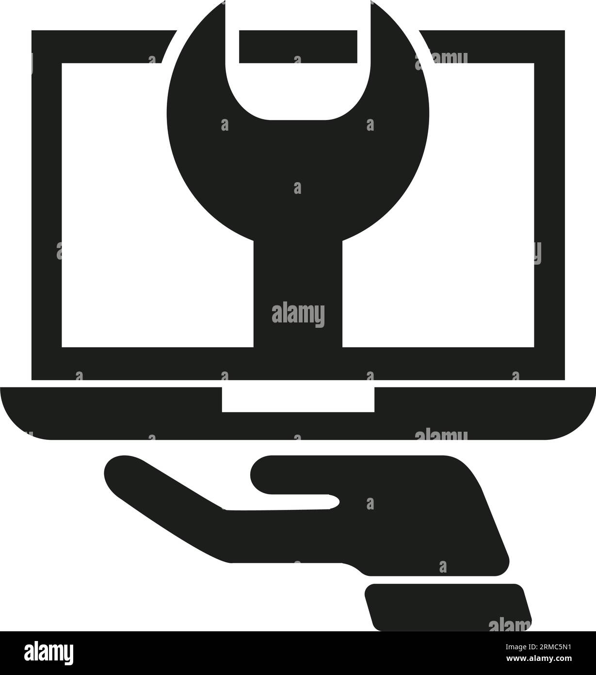 Maintenance of laptop icon Stock Vector Image & Art - Alamy