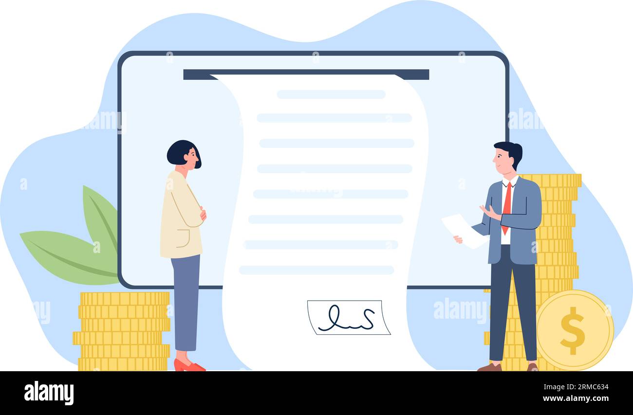 Employment contract cartoon hi-res stock photography and images - Alamy