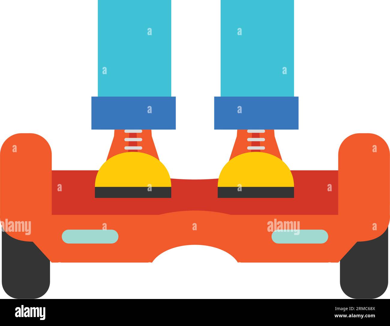 Feet on hoverboard vector icon Stock Vector Image & Art - Alamy