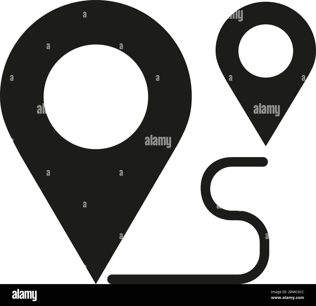 Route with pointers icon Stock Vector Image & Art - Alamy