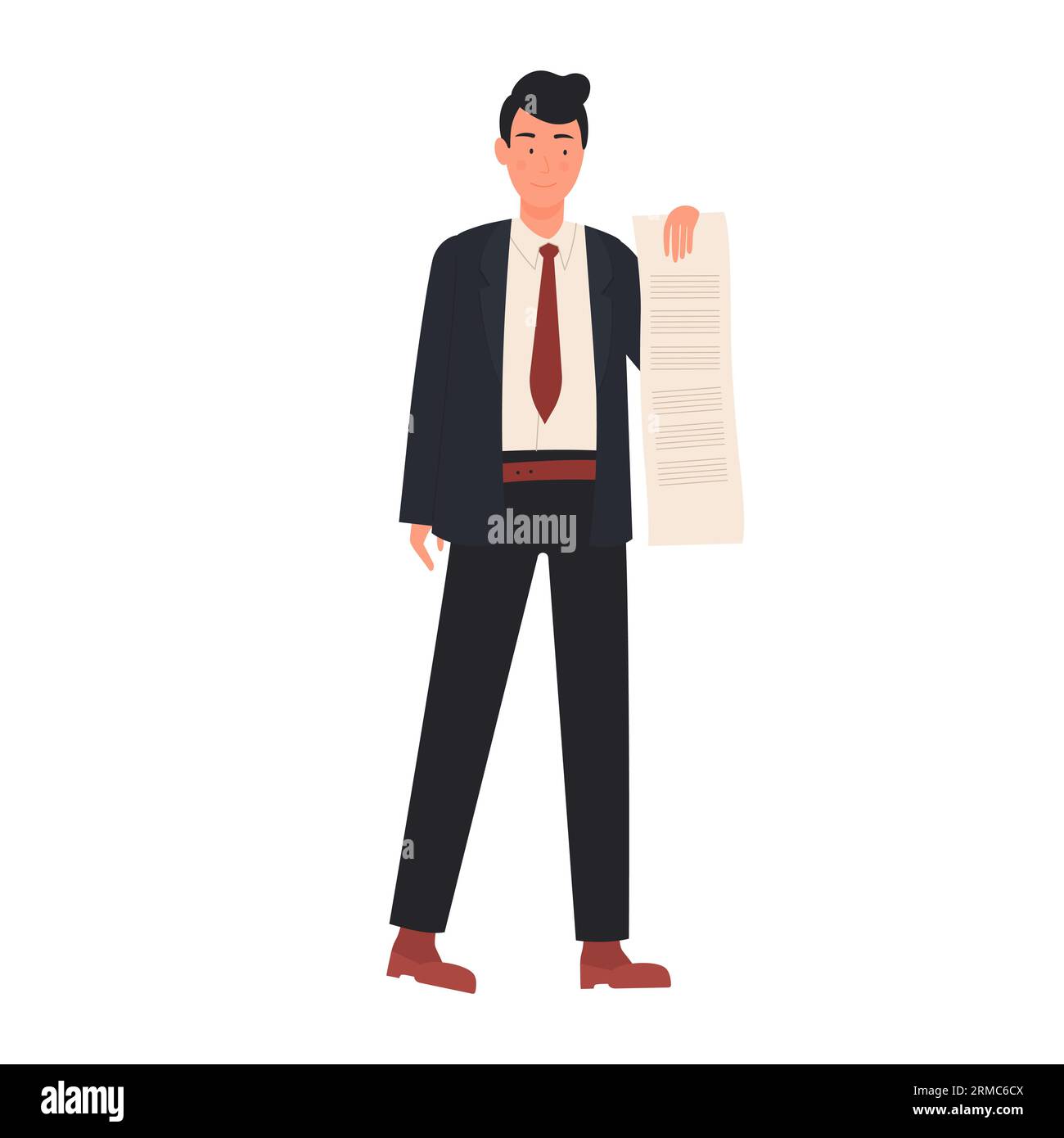 Teacher man with annual study report. School professor with academic ...