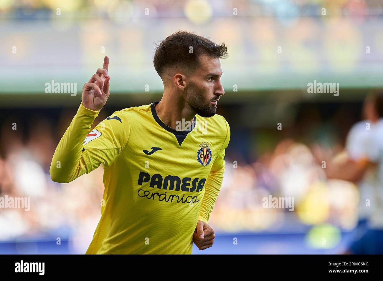 Goal Celebration Alex Baena of Villarreal CF in action during the La ...