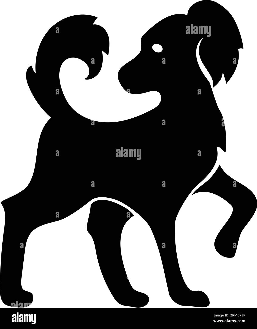 Dog tail wagging Black and White Stock Photos & Images - Alamy