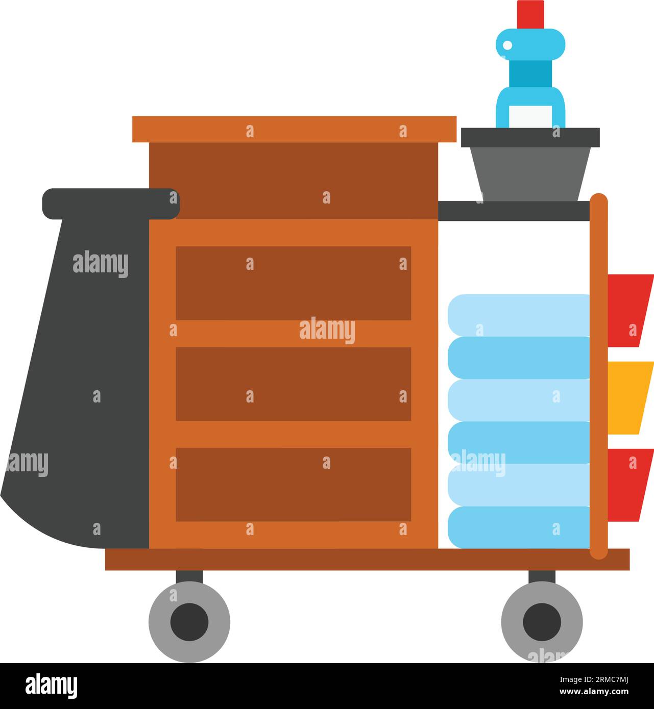 Cleaning trolley isolated hi-res stock photography and images - Alamy