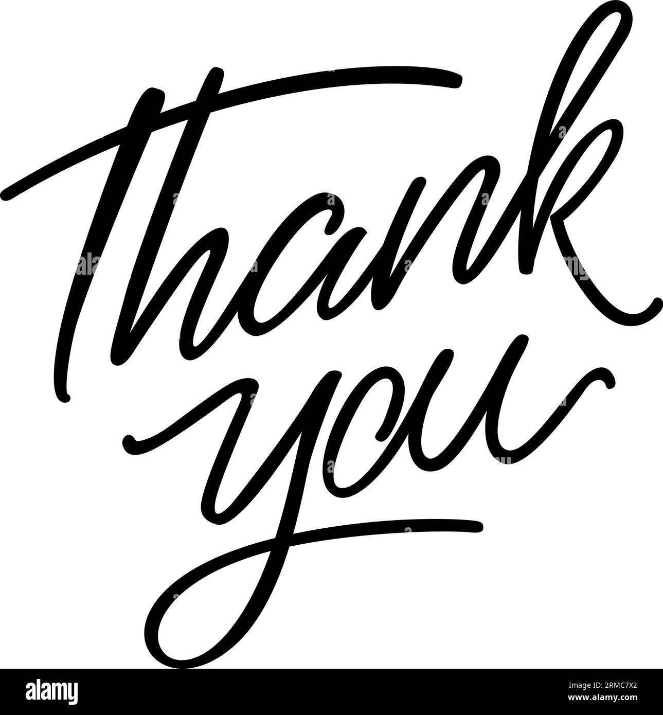 Thank You Lettering Stock Vector Image & Art - Alamy